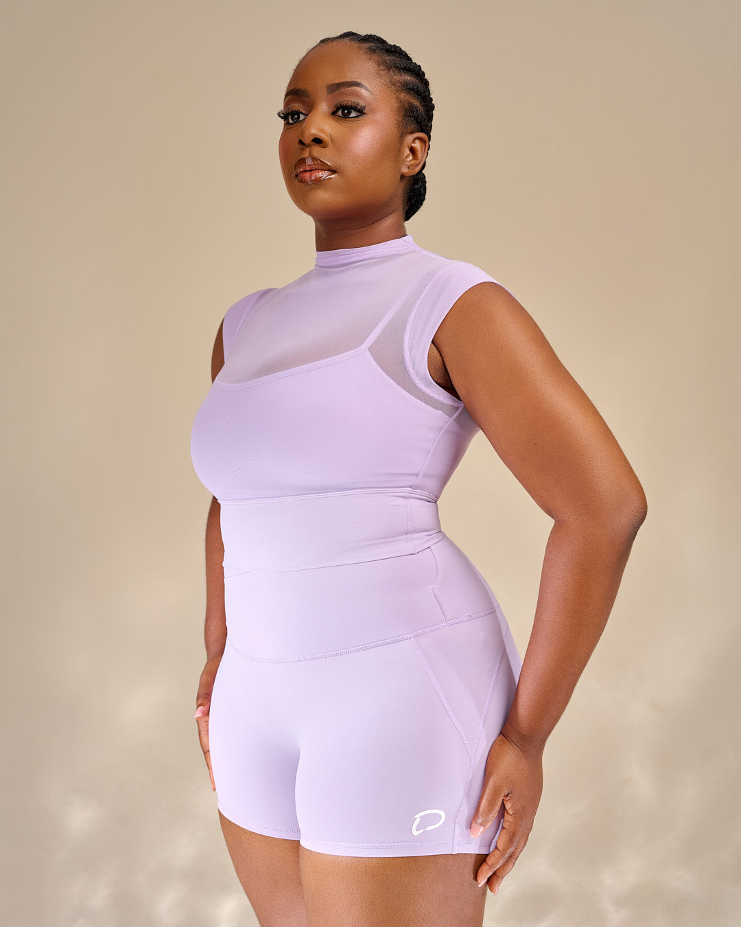 Shia Mesh Detailed Shorts Set – Petals Lagos